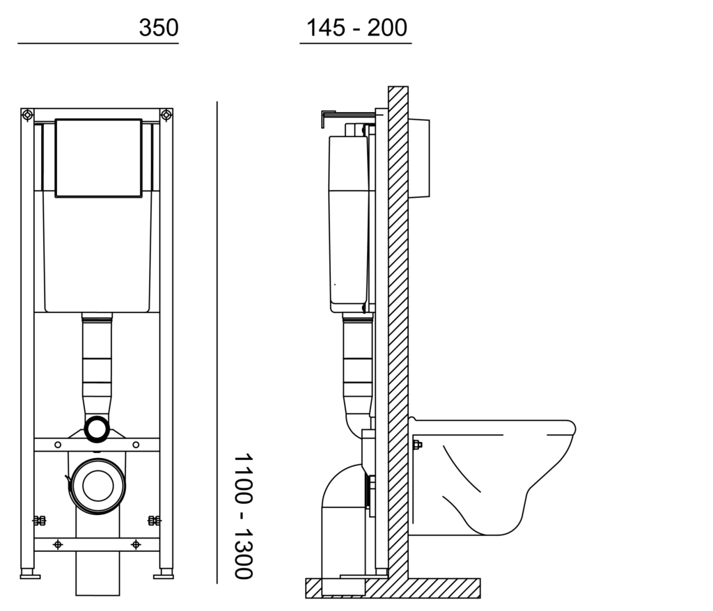 Ingenio frame for wall-hung toilet - Arch Valadares