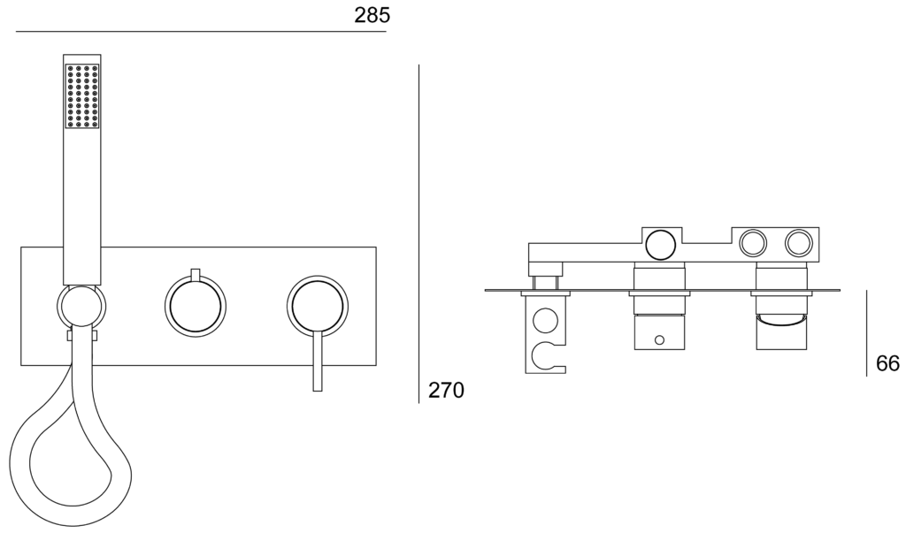 Single lever faucet Cayenne 3-Way Wall-Mounted Shower - Arch Valadares