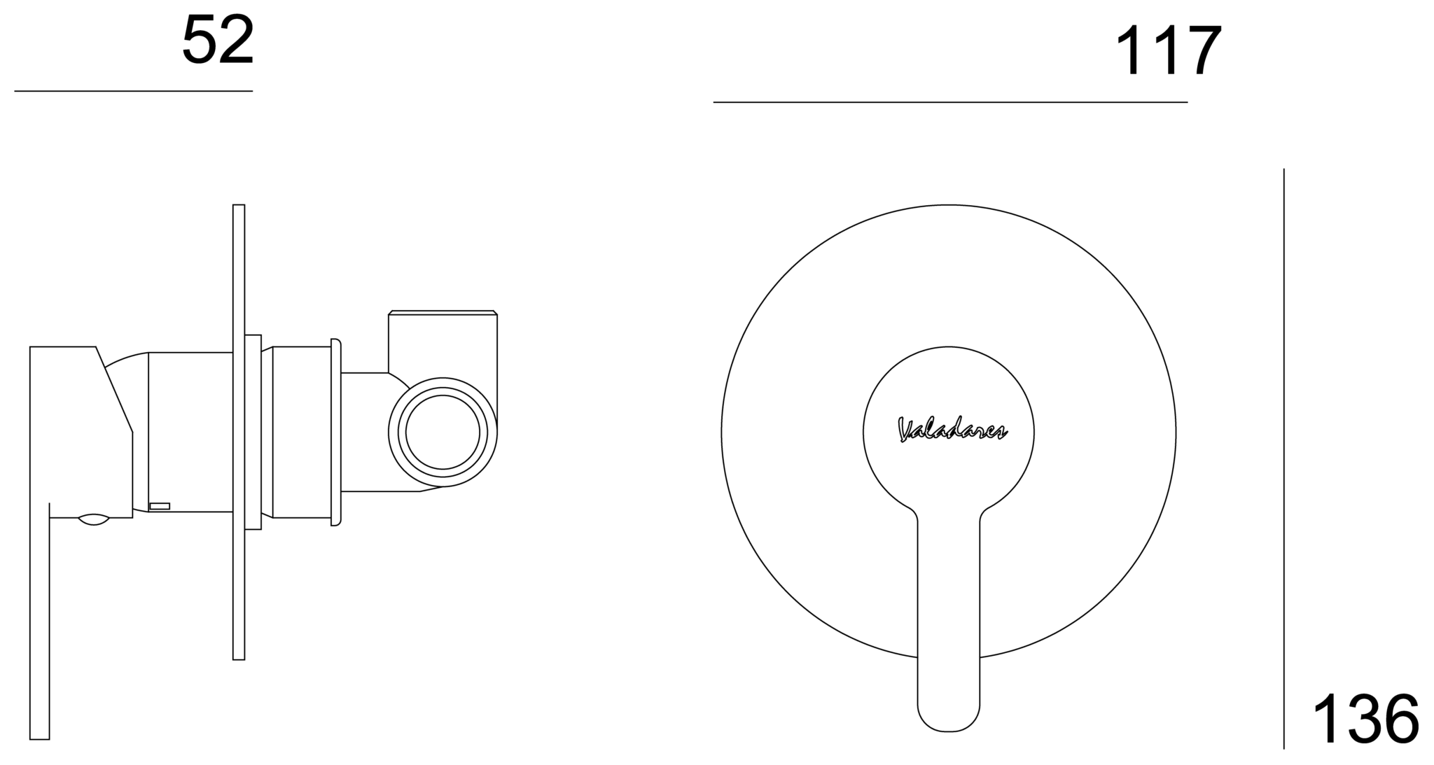 Single lever faucet Olo Wall Shower - Arch Valadares