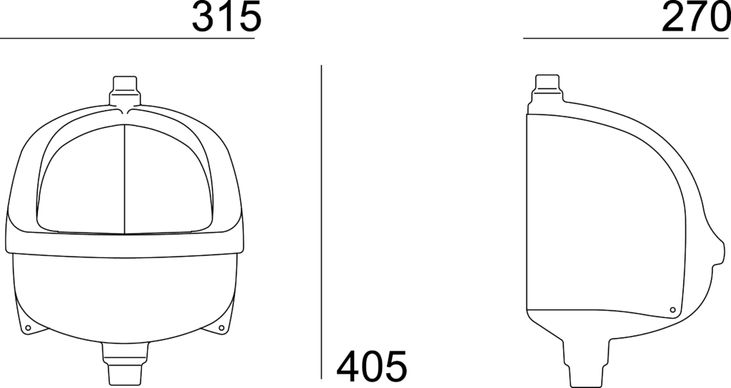 Suspended Corner Urinal - Arch Valadares